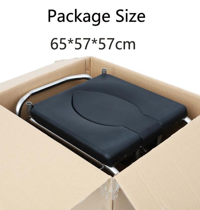 The Latest Waterproof Sturdy Toilet Wheelchair with Wheels, Suitable for The Elderly, Pregnant Women, and Children
