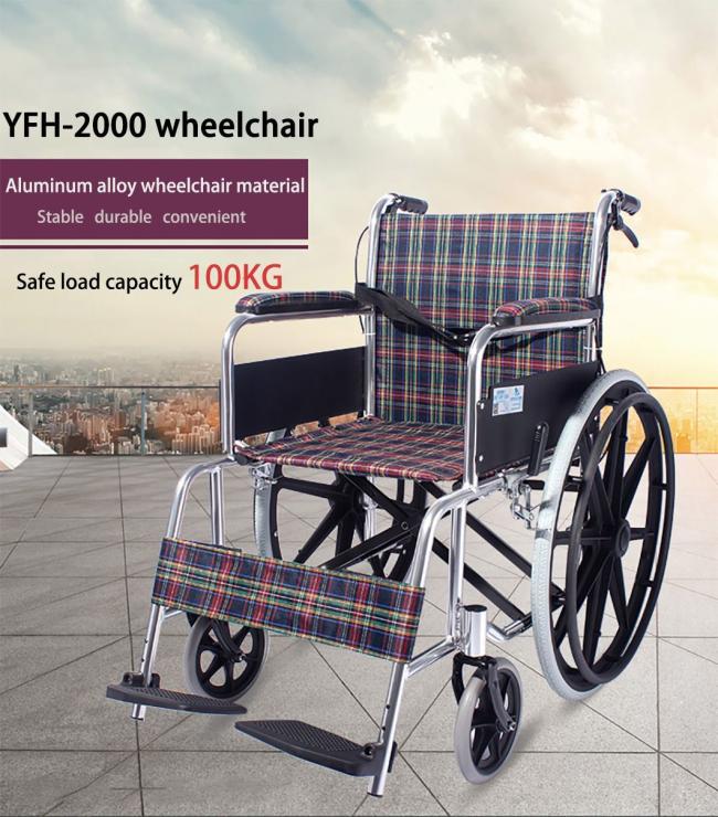High Quality Multifunctional Manual Folding Steel Wheelchair