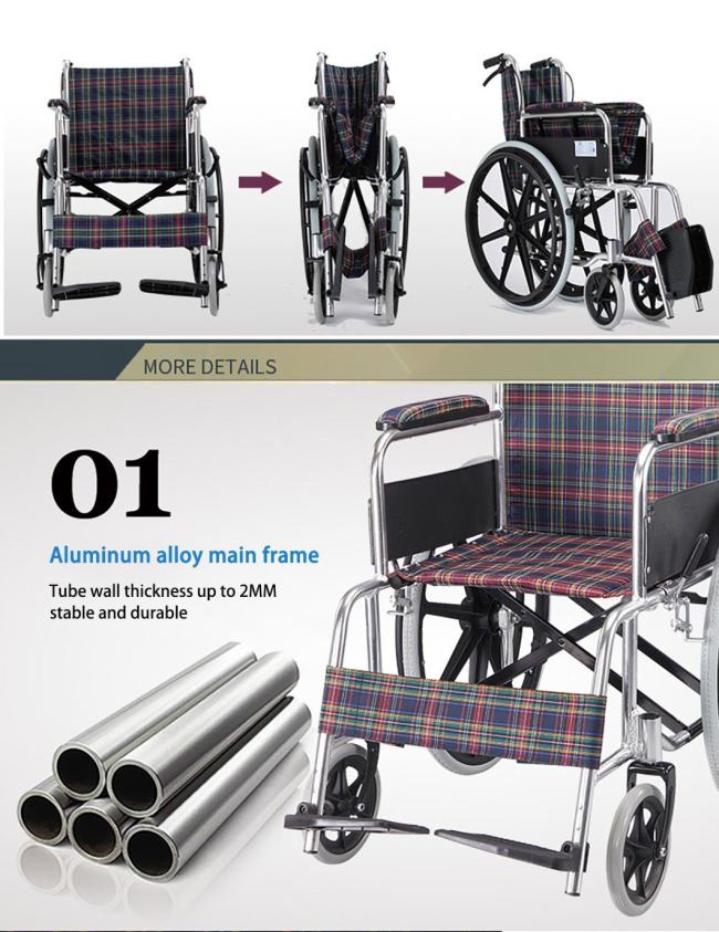 Lightweight Manual Wheelchairs for Sale Aluminum Folding Sport Beach Wheelchairs for Elderly