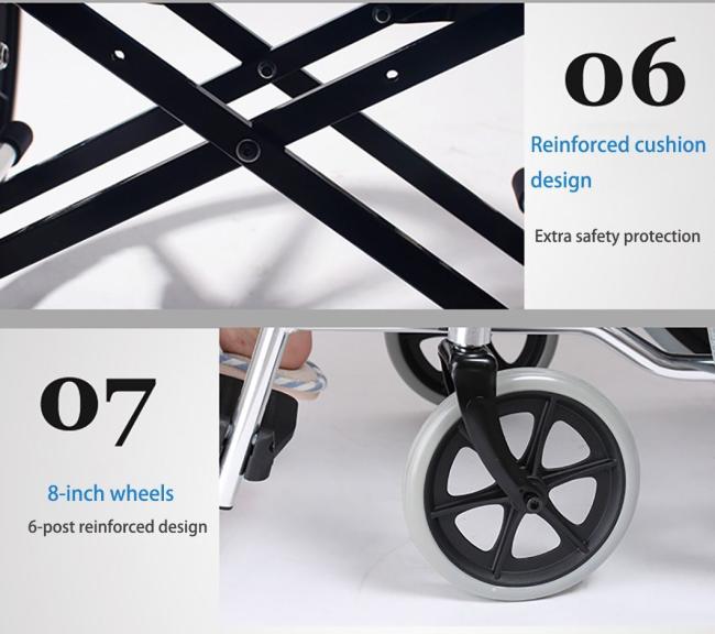 Lightweight Manual Wheelchairs for Sale Aluminum Folding Sport Beach Wheelchairs for Elderly