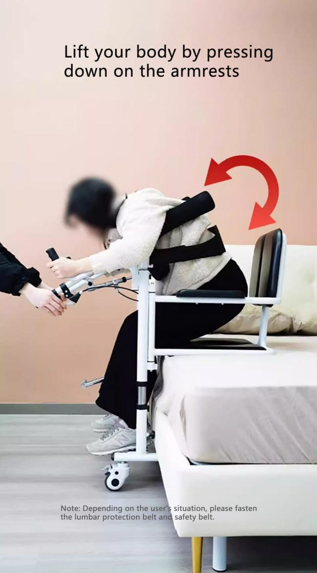 Hydraulic Patient Transport Lift Chair for Bedridden Elderly Paralyzed Auxiliary Equipment for Toilet Transfer Lift Chair