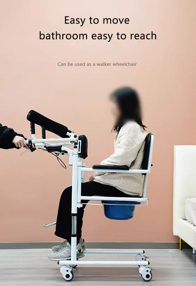 Hydraulic Patient Transport Lift Chair for Bedridden Elderly Paralyzed Auxiliary Equipment for Toilet Transfer Lift Chair