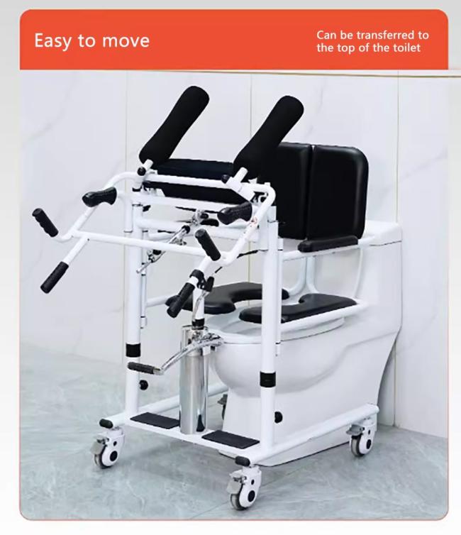 Hydraulic Patient Transport Lift Chair for Bedridden Elderly Paralyzed Auxiliary Equipment for Toilet Transfer Lift Chair