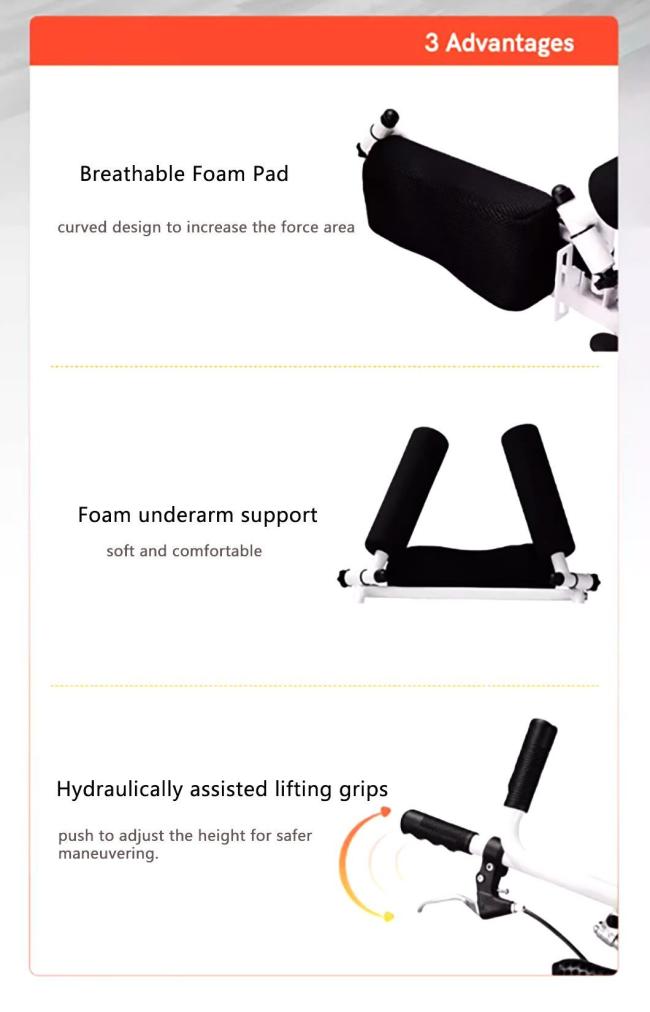 Hydraulic Patient Transport Lift Chair for Bedridden Elderly Paralyzed Auxiliary Equipment for Toilet Transfer Lift Chair