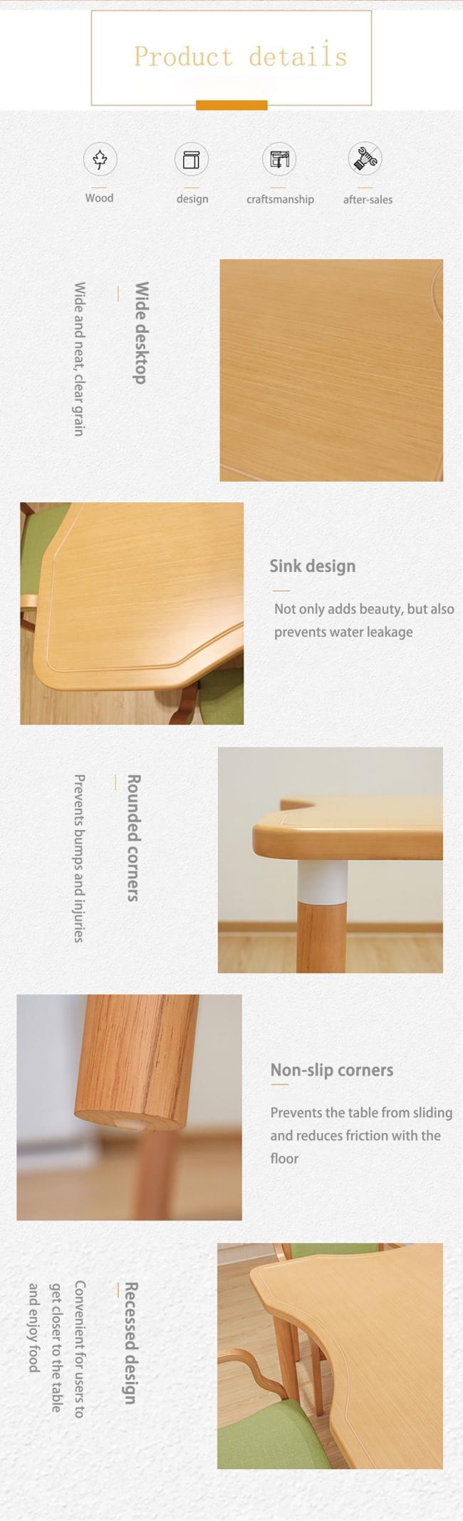 Wave Table Nursing Home Apartment Furniture Nursing Home Health Facility Leisure Table