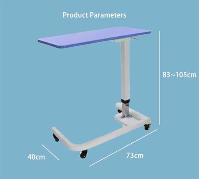Height Adjustable Bedside Dining Table for Hospital and Home Use