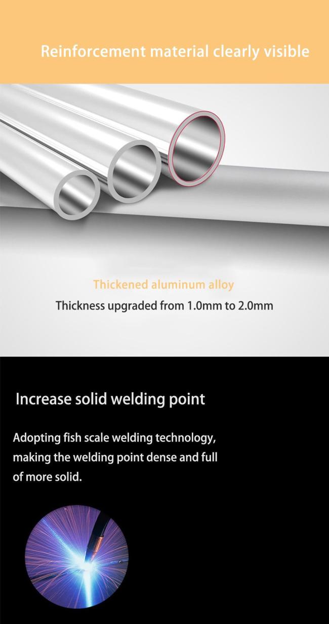 Aluminum Alloy Foldable Rehabilitation Medical Crutches Telescopic with Freely Adjustable Height and Rollers Walking Aids