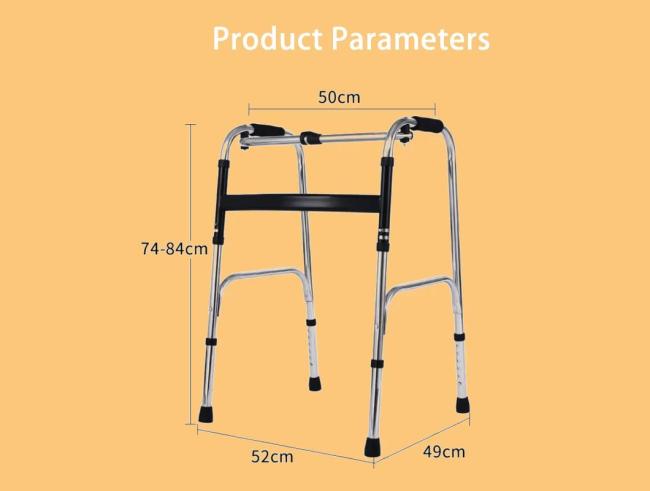 Aluminum Alloy Foldable Rehabilitation Medical Crutches Telescopic with Freely Adjustable Height and Rollers Walking Aids