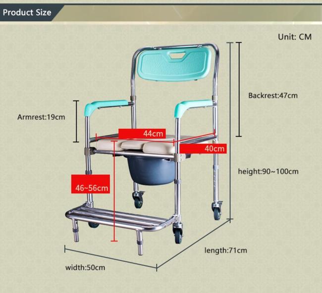 Folding Medical Modern Safety Bath Stool Shower Chair Hospital Elderly Aluminum Chair Seat Aluminum Shower Chair