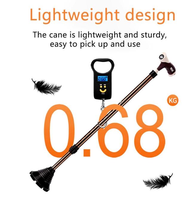 High Quality Aluminum Walking Cane Stick with Plastic Handle for Seniors