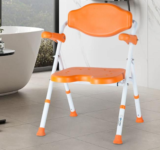 New Aluminium Alloy Lightweight Foldable Bath Chair for Indoor Shower Bathroom Safety Equipment