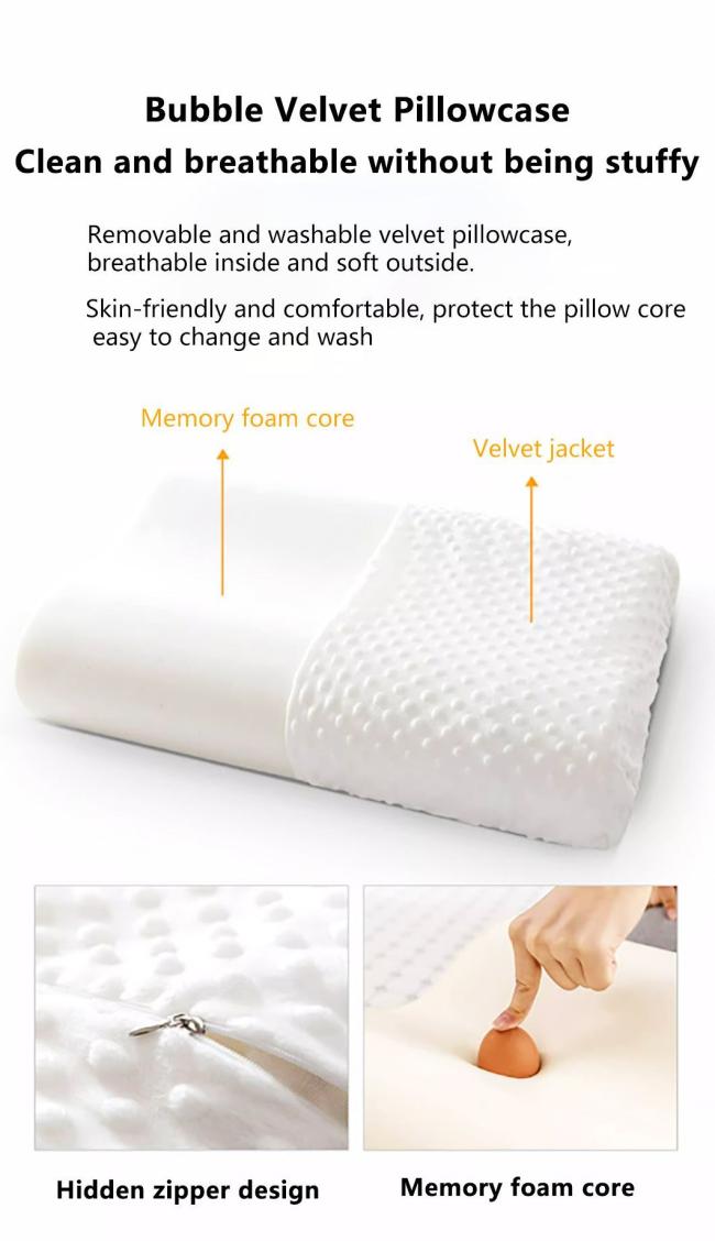 Memory Foam Pillow, Cervical Pillow for Neck Pain Relief, Orthopedic Sleeping Pillows Side, Back and Stomach Sleepers