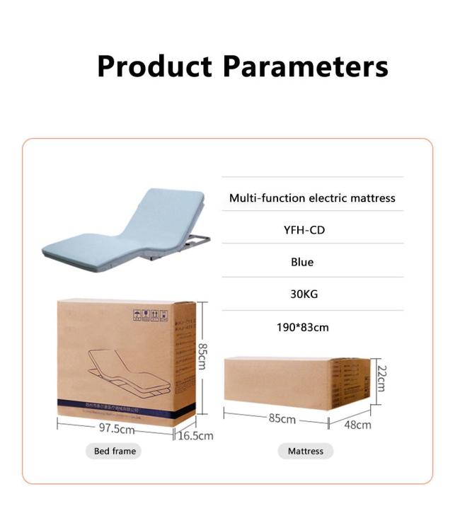 Portable Folding Functions Upgraded Electric Homecare Nursing Bed Mattress