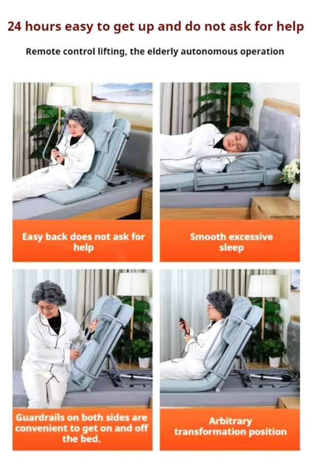 Hot Selling Electric Bed Backrest Adjustable Nursing Medical Lifting Bed