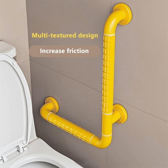 Available Wall Mounted L Shape 304 Stainless Steel Bathroom Grab Bar for Elderly