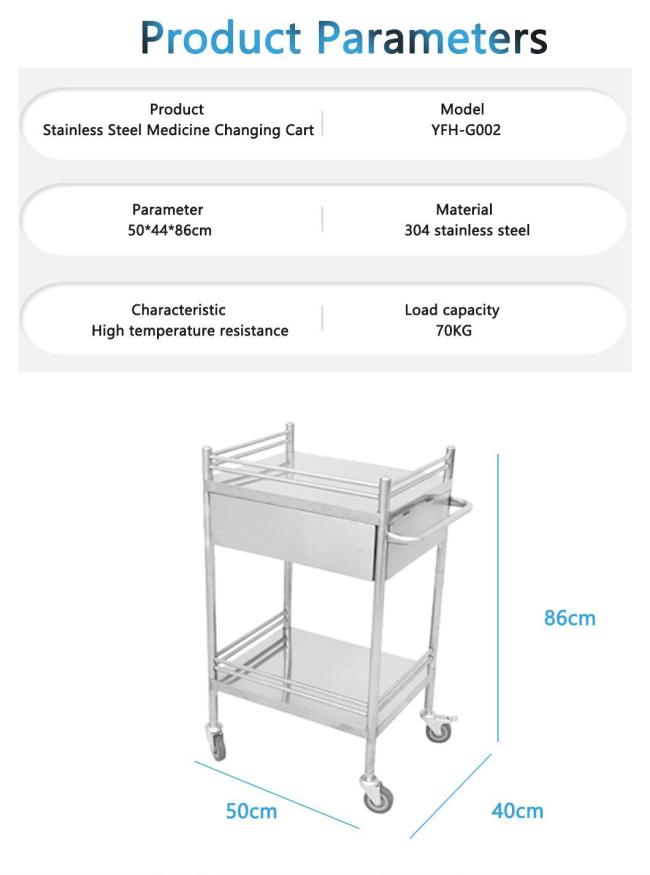 Emergency Carts Drugs Surgical Care Hospitals Clinics Medical Stainless Steel Medicine Carts