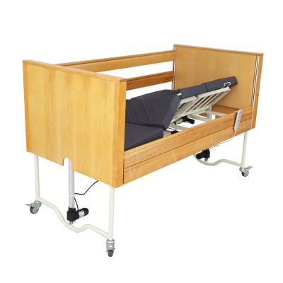 China Popular Elderly Electric Hospital Beds For Home Remote Control Wooden Care Home Beds for sale
