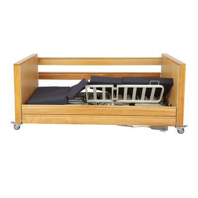 China Popular Elderly Electric Hospital Beds For Home Remote Control Wooden Care Home Beds for sale