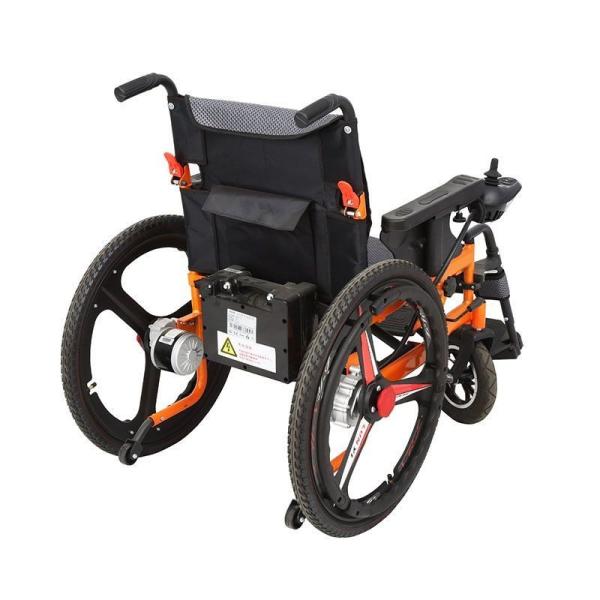 Quality Elderly Electric Wheel Chair Foldable With Both Sides Separate Leg Rest for sale