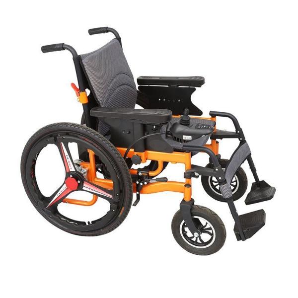 Quality Elderly Electric Wheel Chair Foldable With Both Sides Separate Leg Rest for sale