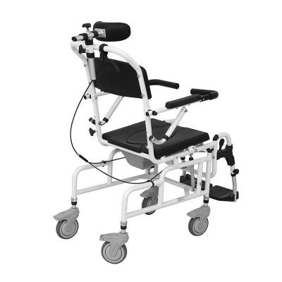 Cina Easy Mobility Manual Wheel Chair Aluminium Portabile Shower Commode Chair in vendita