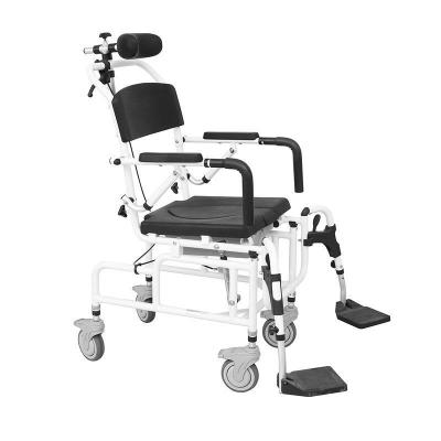 Cina Easy Mobility Manual Wheel Chair Aluminium Portabile Shower Commode Chair in vendita