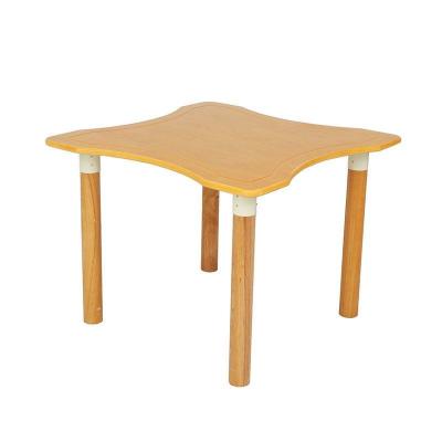 China Modern Design Solid Wood Wooden Table Set for Home Rehabilitation Brown Dining Panel Style for sale