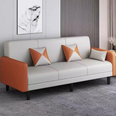 China Synthetic Leather Modern Office Furniture Couch Medium Back With Armrest for sale