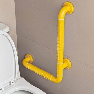 China Wall Mounted L Shape Bathroom Hand Rails 304 Stainless Steel Toilet Assist Bars for sale