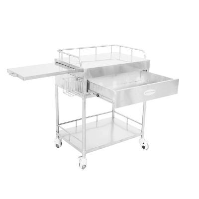 China Compact 3 Tier roestvrij medisch trolley Corrosiebestendige met laden for sale