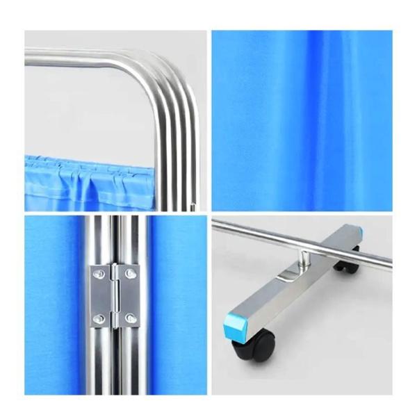 Quality Decoration Stainless Steel Healthcare Privacy Screens With 4 Folding Layers for sale