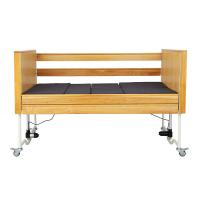 China Five Function Solid Wood Sliding Guardrail Nursing Bed for Hospital and Home for sale