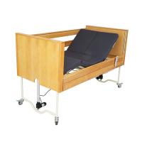 China Five Function Solid Wood Sliding Guardrail Nursing Bed for Hospital and Home for sale