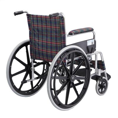 Cina Sedia a rotelle manuale leggera di alta qualità bagaglio auto pieghevole disabili anziani sedia a rotelle manuale in vendita