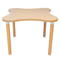 China Smooth Rounded Corners Home Dining Room Table and Chairs Solid Wood Medium Size for sale