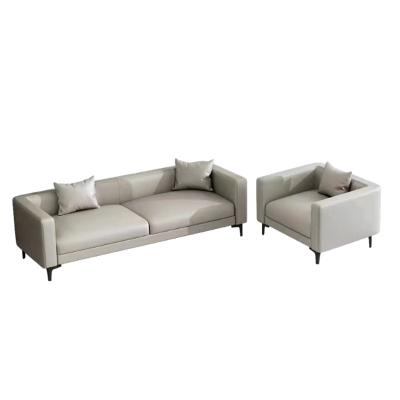 China Modern Office Executive Leather Sofa Living Room Reception Sofa Combo Lounge Sofa Set for sale