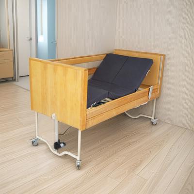 Cina Ospedali Cliniche Accreditate Casa Letti elettrici Infermieristici Slide massiccio di faggio Corrimano regolabile Retrovisore sollevamento gambe Letti di sollevamento in vendita
