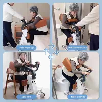 中国 高さと腕支架を調節できる多機能の折りたたむ看護椅子 販売のため