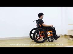 elderly electric wheel chair foldable with both sides separate leg rest
