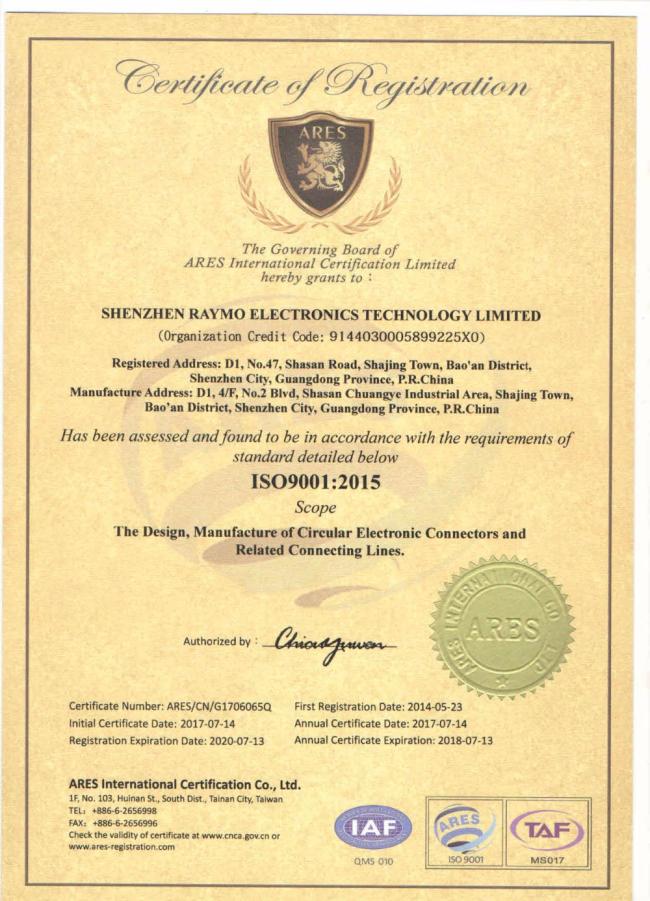 Quality certifications