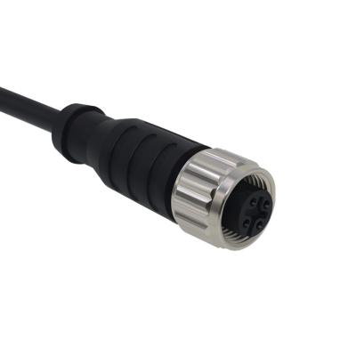 China Shielded Female M12 Cable Connector Binder 4Pin Waterproof IP67/68 for sale
