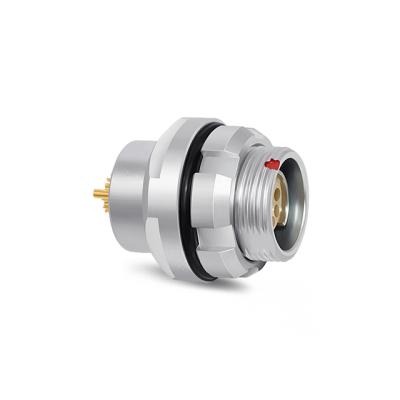 China FGX Waterproof Circular Connector 2-19pin IP68 Brass Chrome Plated for sale