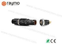 China Automotive Circular Push Pull Connectors, Metal Cable Connectors Black Shell for sale