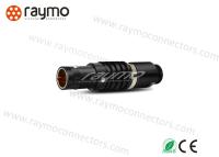 China Automotive Circular Push Pull Connectors, Metal Cable Connectors Black Shell for sale