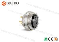 China Rugged Solid Threaded Electrical Connector, 5 Pin Circular Connector High Contact Density for sale