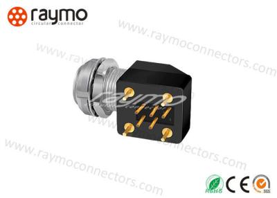 China Right Angel Printed Circuit Connectors , 8 Pin Din Connector PCB Contact Socket for sale