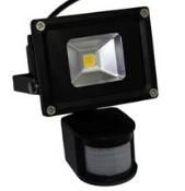 China COB 10W LED Flood Light PIR sensor IP65 black shell for sale
