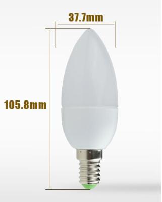 China 3W LED Plastic E14 Bulb Candle Light  with SMD2835 chip Epistar for sale