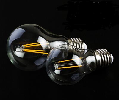 China A60 bulb glass E27 Edison COG lamp LED Filament Bulb Candle Light Sapphire Substrate for sale
