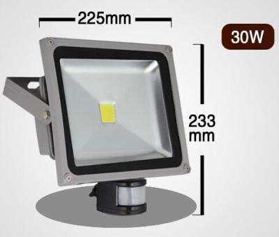 China 30W motion sensor led flood light with die casting aluminum black grey housing new fixture for sale